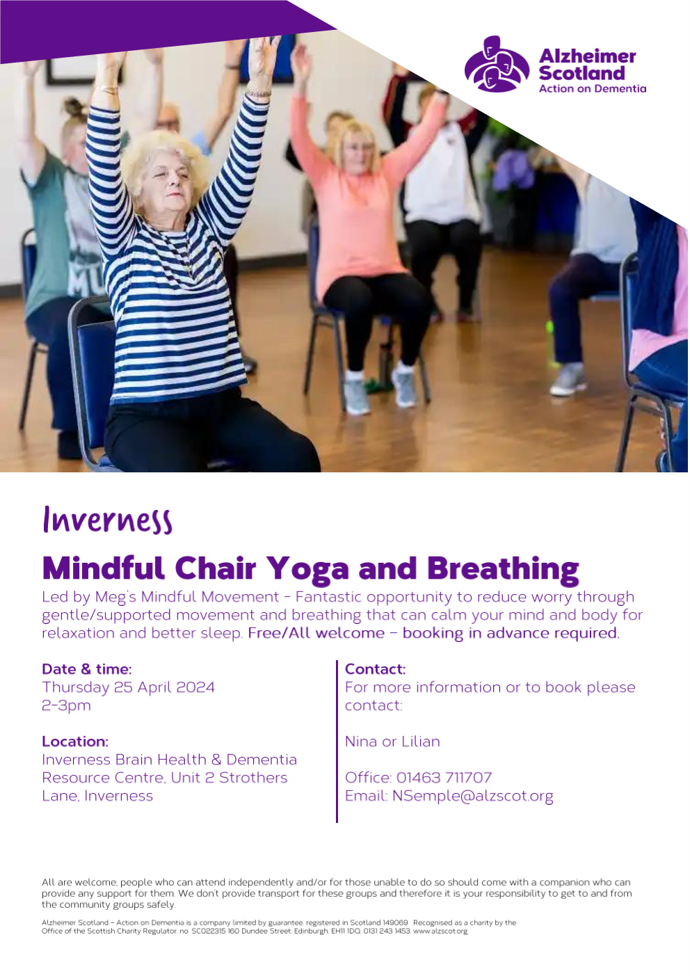 Mindful Chair Yoga & Breathing | 25 April 2024 | Stratherrick & Foyers ...