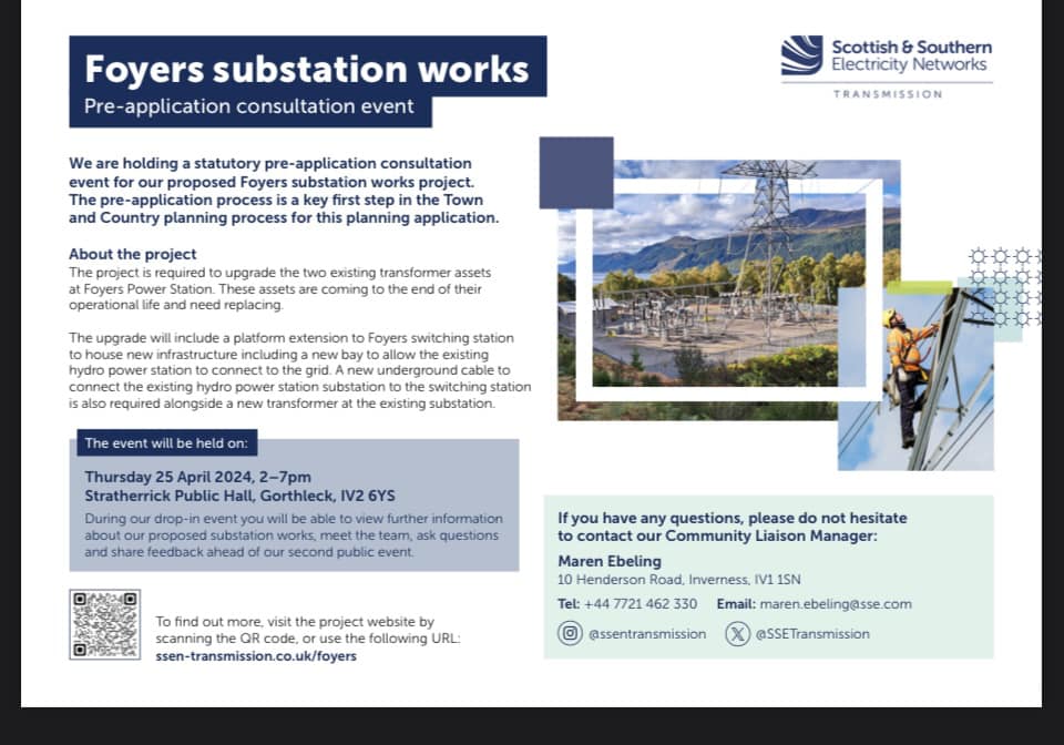 SSE Information Day | 17 April 2024 | Stratherrick & Foyers Community Trust