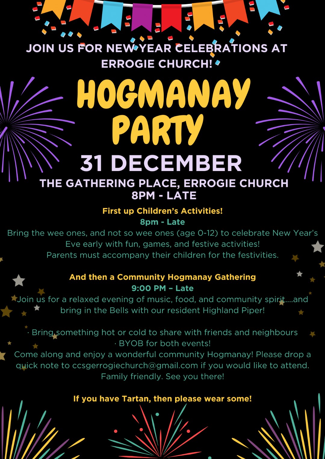 Hogmanay Party at The Gathering Place | 11 December 2024 | Stratherrick ...