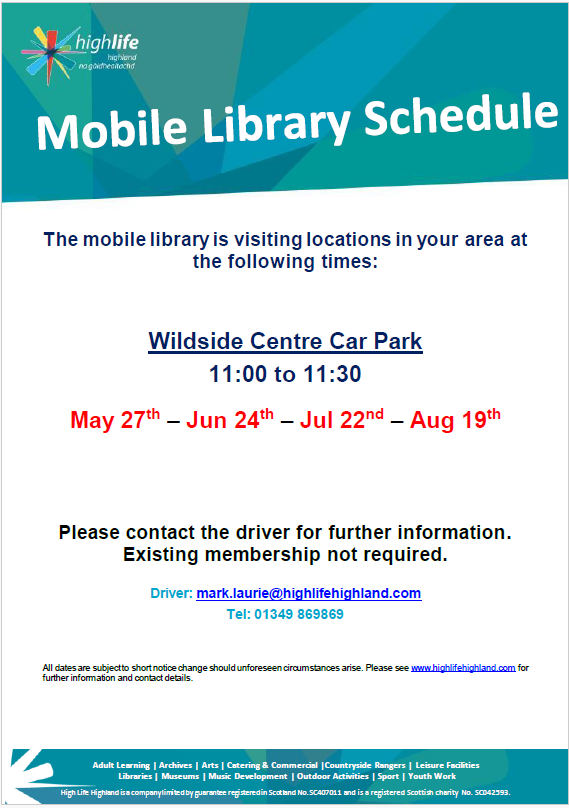 Mobile Library - Wed 27th at The Wildside Centre | 20 May 2026 ...