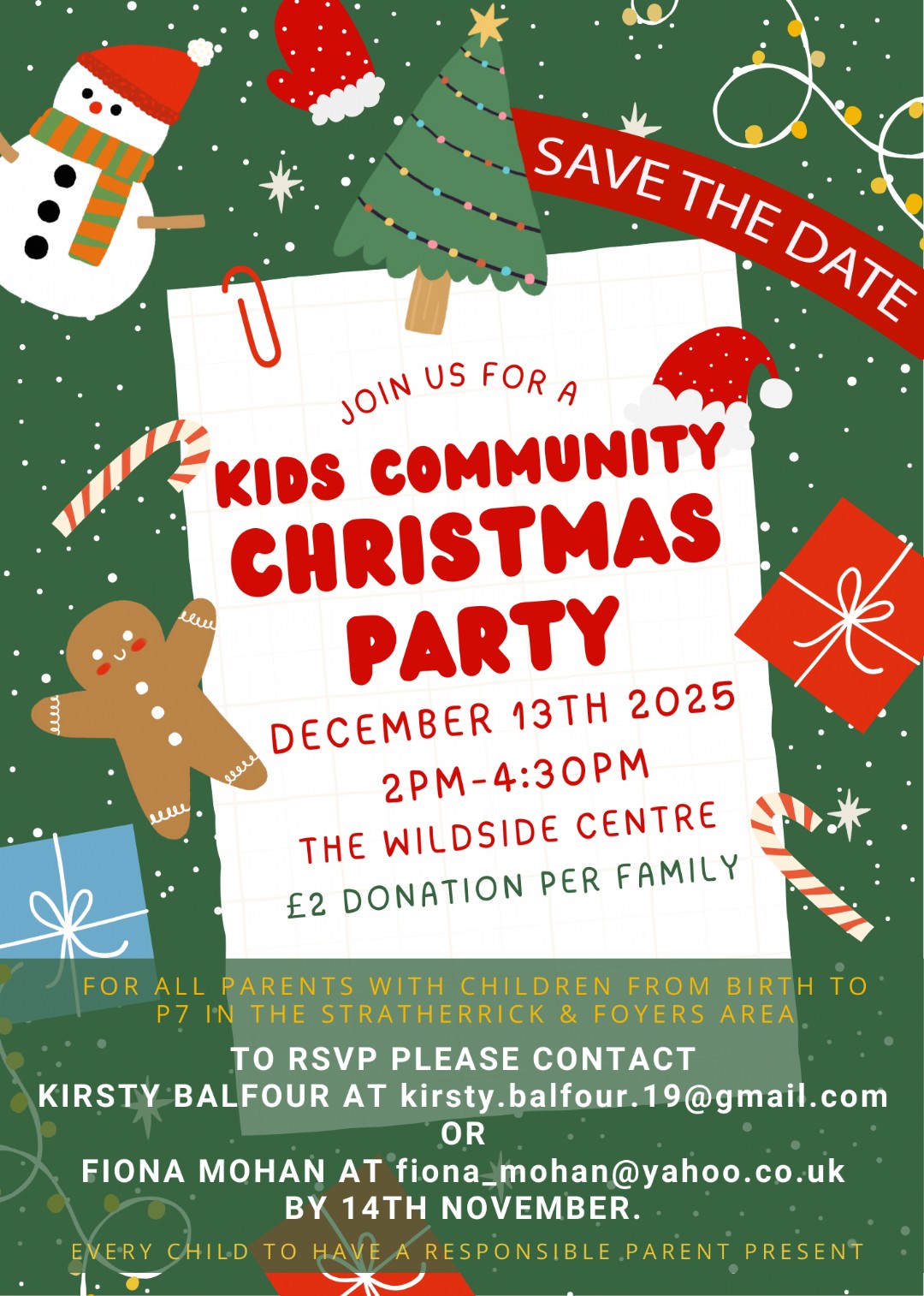 Kids Community Christmas Party | 13 December 2025 | Stratherrick ...