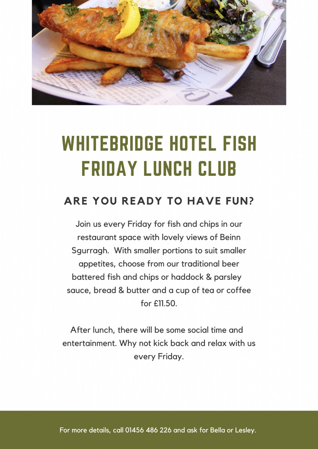 Fish Friday Lunch Club | 07 July 2023 | Stratherrick & Foyers Community ...