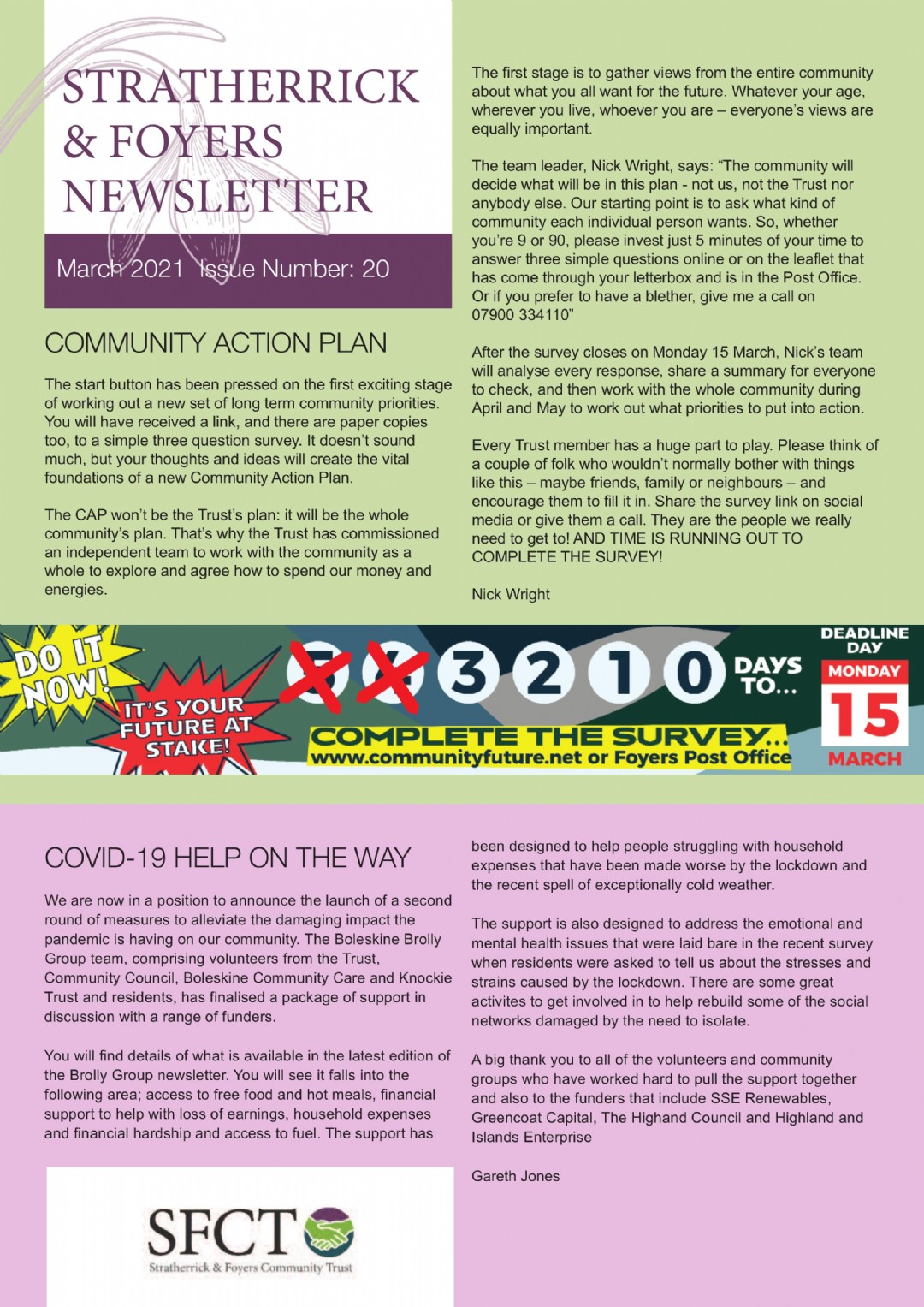Monthly Newsletter | Stratherrick & Foyers Community Trust